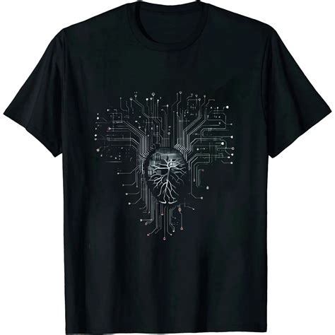 Comio Anatomical Heart Cpu Processor Pcb Board Computer Programmer T Shirt