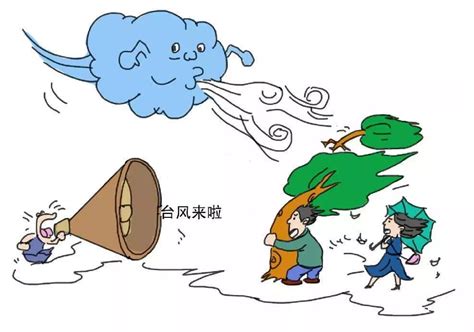 台风儿童简笔画 刮台风的简笔画 刮大风美术画 大山谷图库