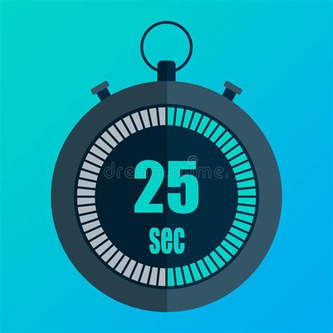 Green Stopwatch Icon Twenty Five Seconds 25 Seconds Time Management Vector Symbol Stock Green Stopwatch Icon Twenty Five Seconds 25 Seconds Time Management Vector Symbol Stock