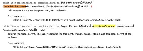 Incorrect Documentation For RdMolStandardize SuperParent And