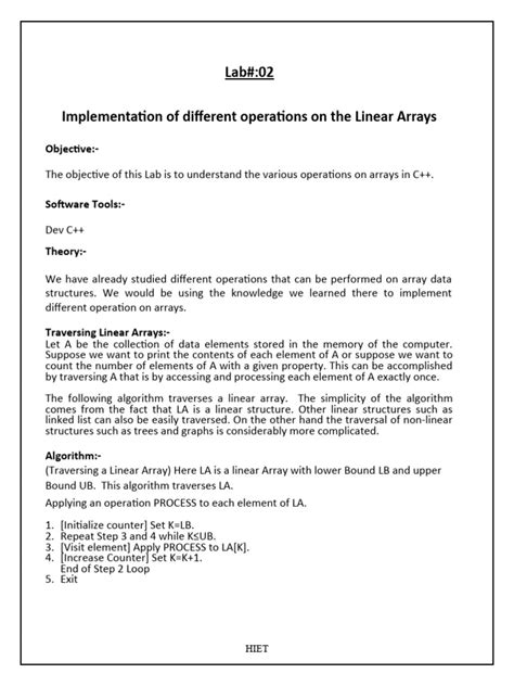 Dsa Lab02 Pdf Algorithms C
