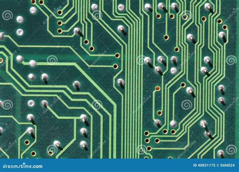 Conductor Paths On Printed Circuit Board Stock Image Image Of Crash