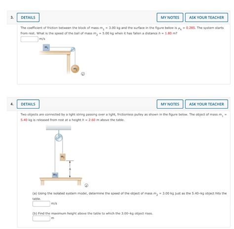 Solved The Coefficient Of Friction Between The Block Of Mass