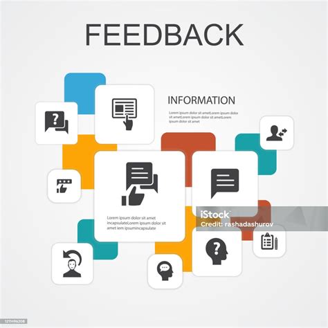 피드백 인포 그래픽 10 라인 아이콘 템플릿 설문 조사 의견 의견 응답 간단한 아이콘 0명에 대한 스톡 벡터 아트 및 기타 이미지 Istock