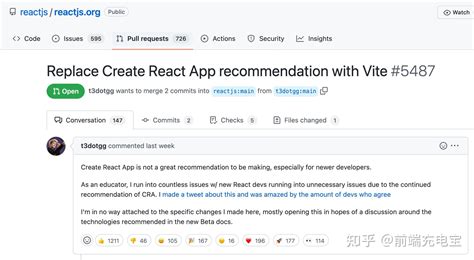 React团队回应用vite替换create React App的建议 知乎