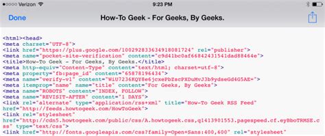 How To View Web Page Source Code On Your Iphone Or Ipad
