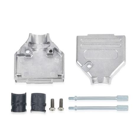 Backshell Connector 15pin Two Pieces Backshell Connector Silver 180° Shielded