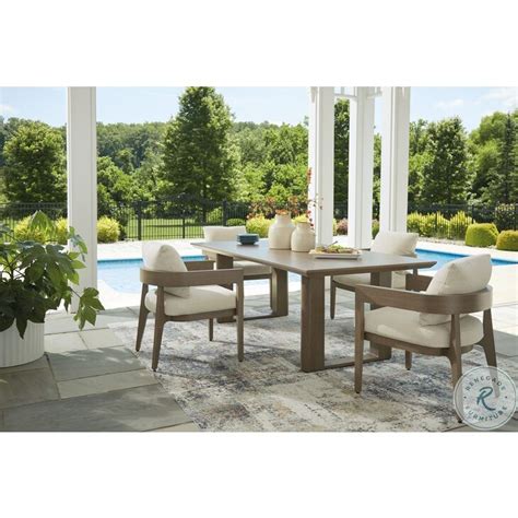 Serene Bay Dark Brown Outdoor Rectangular Dining Table From Ashley