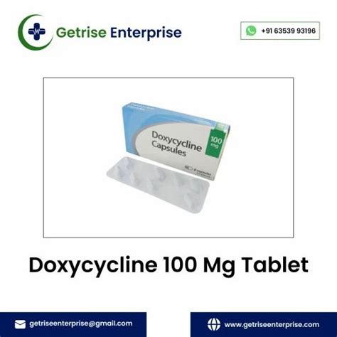 Doxycycline 100 Mg Tablet Packaging Size 1x10 At Rs 72 Box In Surat