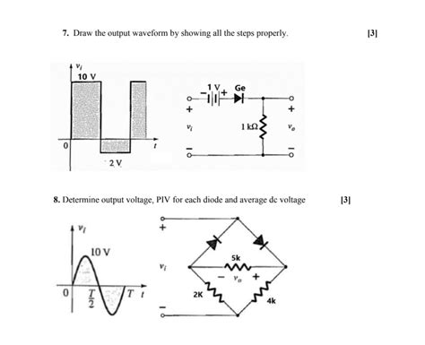 Solved 7 Draw The Output Waveform By Showing All The Steps Chegg Com