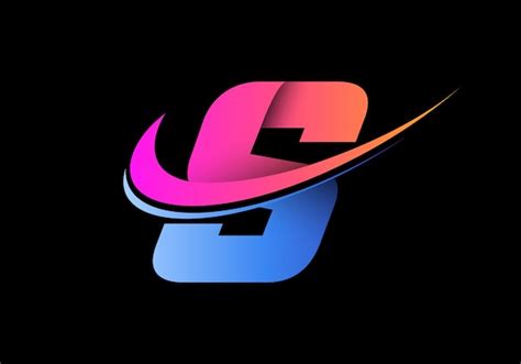 Swoosh 로고 템플릿이 있는 초기 문자 S 비즈니스 및 회사 아이덴티티를 위한 현대적인 벡터 로고입니다 프리미엄 벡터