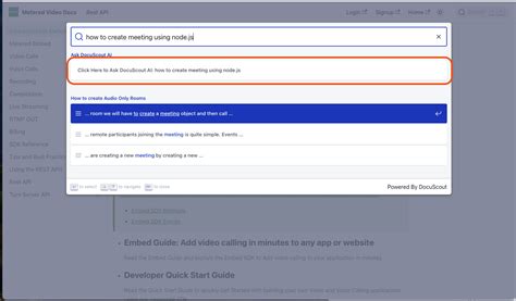 docusaurus site search plugin docuscout by metered