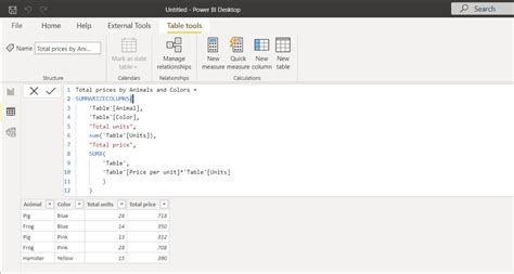 Summarizecolumns Grouping In Data Model Dax Power Pivot Power Bi
