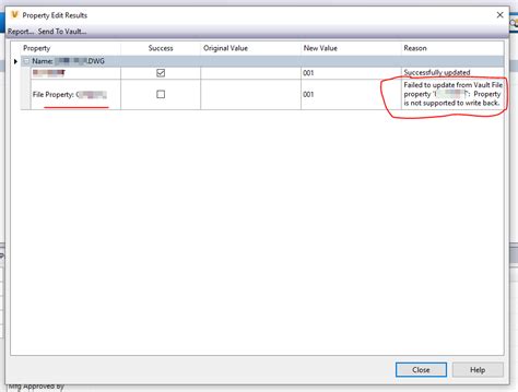 Failed To Update From Vault File Property Property Is Not Supported To Write Back