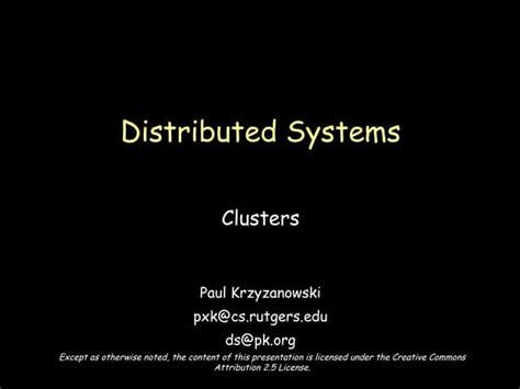 Clusters Distributed Computing Ppt Computing Technology And Computing