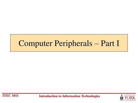 Ppt Computer Peripherals Part I Powerpoint Presentation Free