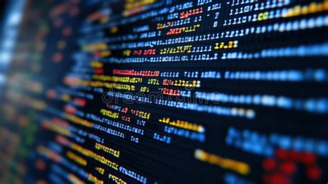 Close Up View Of Computer Code Stock Illustration Illustration Of