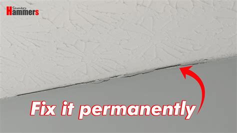 how to fix cracks between ceilings and walls youtube