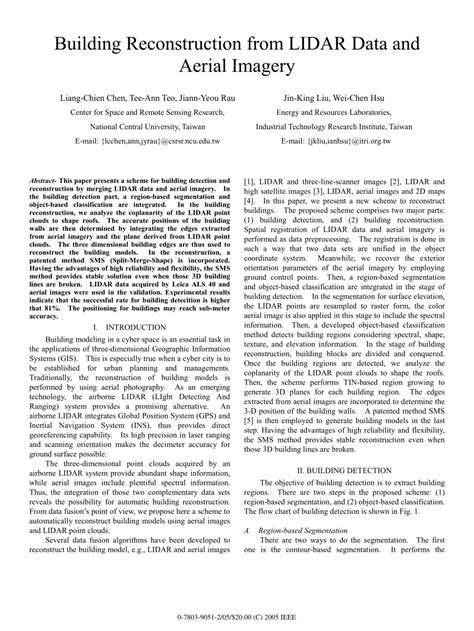 Pdf Building Reconstruction From Lidar Data And Aerial Imagery