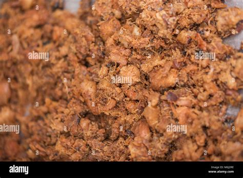 Close Up Of Rustic Deep Fried Crispy Pork Rind Known As Duvan Cvarci