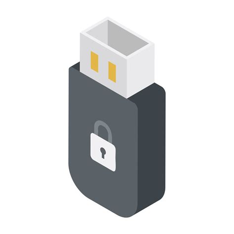 Trendy USB Lock Vector Art At Vecteezy