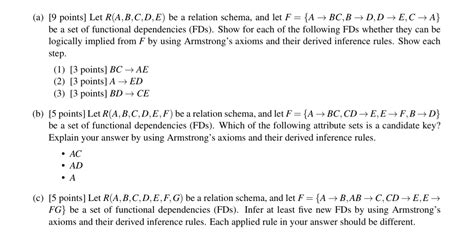 Solved By An Expert A 9 ﻿points ﻿let Rabcde ﻿be A Relation