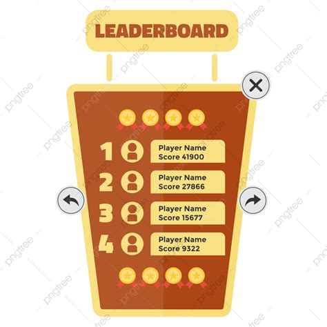 갈색 벡터 및 Png 우아한 리더 보드 게임 디자인 벡터 상 게임 Png 일러스트 및 벡터 에 대한 무료 다운로드