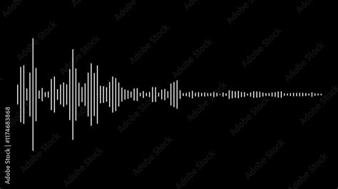 Sound Wave Animation Black Bars Black Background Abstract Wave Motion Equalizer Animated Sound
