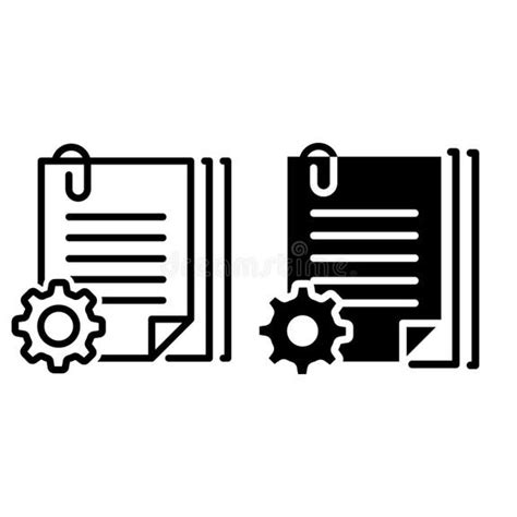 Engineering Documentation Icon Vector Set Instruction Illustration Sign Collection Manual