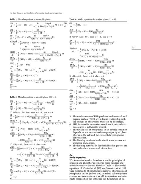 2000 simulation of sequential batch reactor sbr operation for