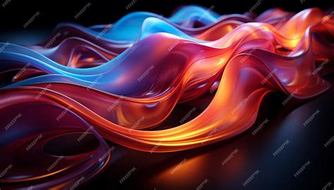 Premium Photo Abstract Backdrop With Smooth Flowing Wave Pattern In