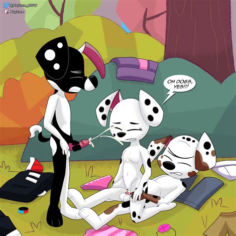 Rule 34 101 Dalmatian Street 101 Dalmatians Absurd Res Anthro Balls Black Body Bodily Fluids