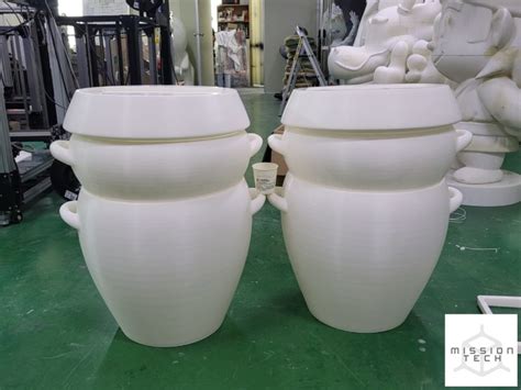 50cm 항아리 3d프린팅 모형3d프린팅 목업 시제품 제작 소품제작항아리모형 항아리조형물 대형3d프린팅 대형3d프린터 주식회사미션테크 C600플러스