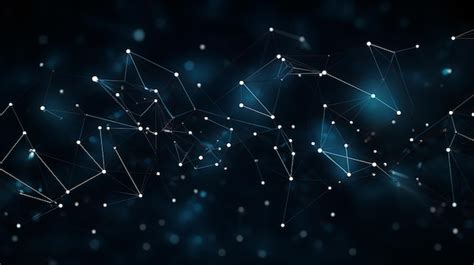 Premium Photo 3d Abstract Modern Connection Structure On Dark Background