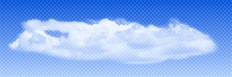 투명 한 배경에 벡터 구름 프리미엄 벡터