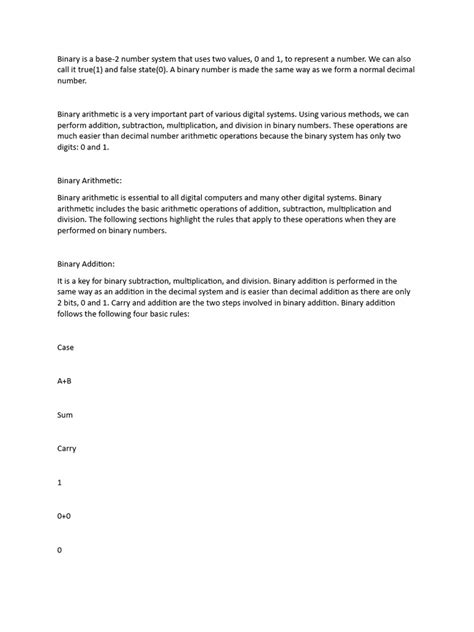 Binary Is A Base Pdf Binary Coded Decimal Arithmetic