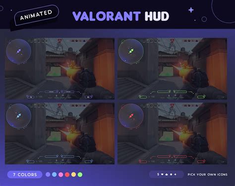 Valorant Overlay Hud 7 Animated Cute Minimal Starry Game Etsy