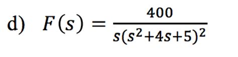 Solved Find F T For The Following Function F S Chegg Com