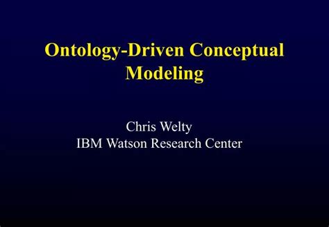 Ppt Ontology Driven Conceptual Modeling Powerpoint Presentation Free
