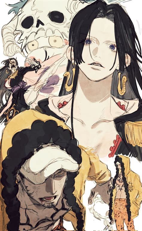 Trafalgar Law Boa Hancock And Salome One Piece And More Drawn By Mnnd Danbooru