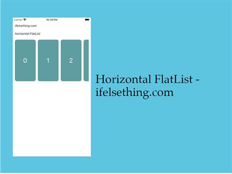 Horizontal Flatlist