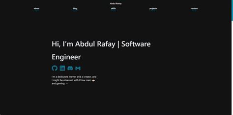 Abdul Rafay Aslam On Linkedin Update Hi My Portfolio Website Is Now