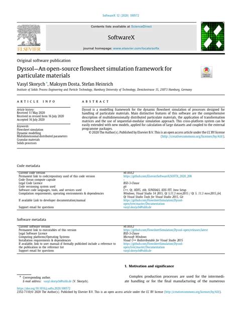 Dyssol Download Free Pdf Simulation Software