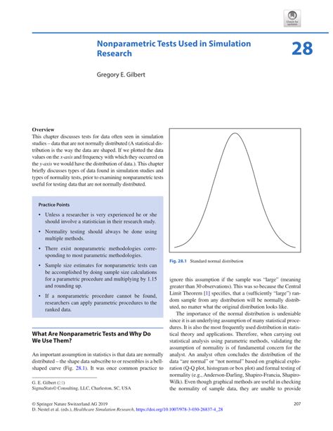 PDF Nonparametric Tests Used In Simulation Research