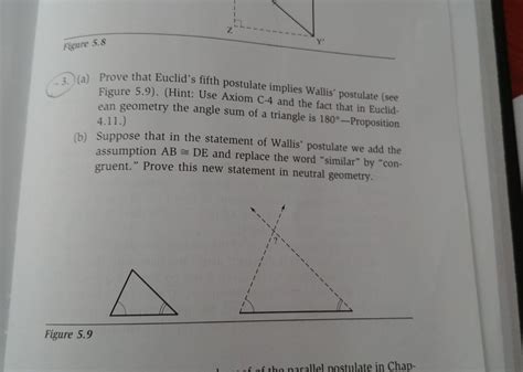 Solved Y Figure S S Prove That Euclids Fifth Postulate
