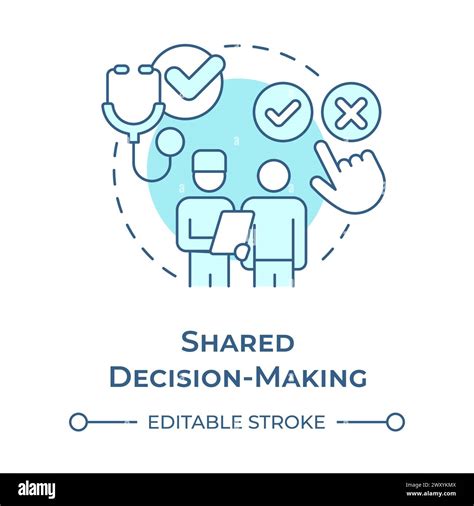 Shared Decision Making Soft Blue Concept Icon Stock Vector Image And Art Alamy