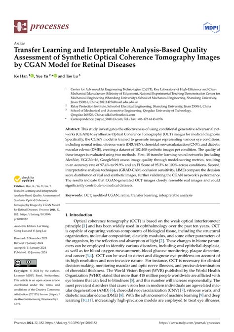 Pdf Transfer Learning And Interpretable Analysis Based Quality Assessment Of Synthetic Optical