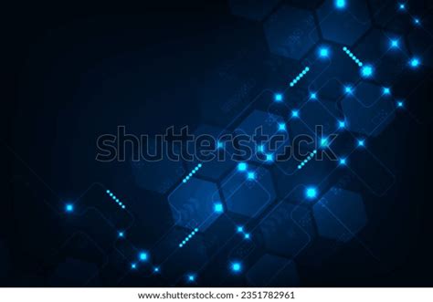 Vector Abstract Circuit Hexagon Cell Blue Stock Vector Royalty Free 2351782961 Shutterstock
