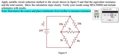 Solved Apply Suitable Circuit Reduction Method To The Circuit Shown In Figure 9 And Find The