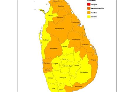 හෙට ප්‍රදේශ කිහිපයකට අවදානම් උණුසුම් තත්ත්වයක්